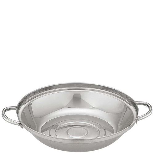 商品情報商品名：UK 18-0 寄せ鍋 16.5cm メーカー型番：4019700JANコード：4520785095535入り数：1サイズ(外形寸法mm)：-サイズ(内形寸法mm)：φ162 深さ：39重量：0.15kg材質：18-0ステン...