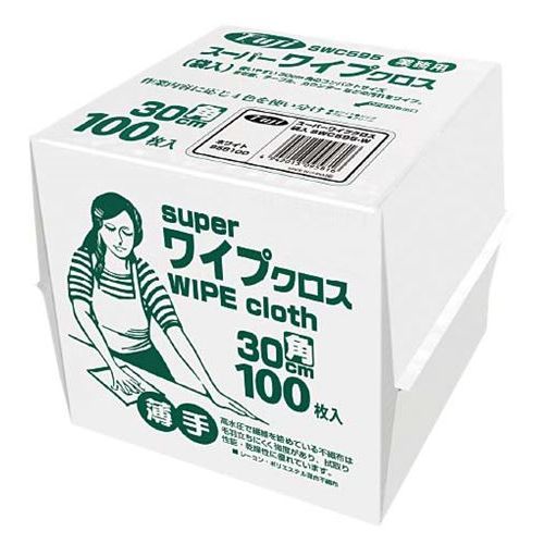 商品情報商品名：フジ スーパーワイプクロス 30cm角(100枚入)ホワイトメーカー型番：2885010JANコード：4942015095816入り数：1サイズ(外寸mm)：30×30cmサイズ(内寸mm)：-重量：-材質：レーヨン70% ...