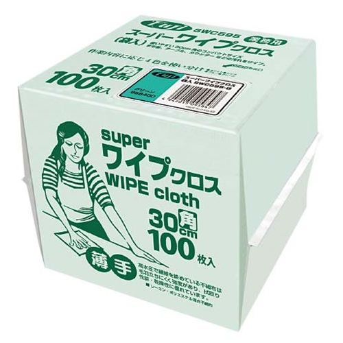 商品情報商品名：フジ スーパーワイプクロス 30cm角(100枚入)グリーンメーカー型番：2885110JANコード：4942015095847入り数：1サイズ(外寸mm)：30×30cmサイズ(内寸mm)：-重量：-材質：レーヨン70% ...