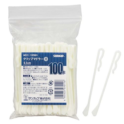 商品情報商品名：クリップマドラー MDC－100(100本入)アイボリーメーカー型番：4370370JANコード：4901627070116入り数：1サイズ(外寸mm)：95サイズ(内寸mm)：-重量：-材質：ポリスチレン配送料について【ご...