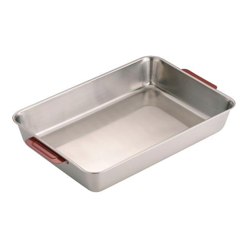 ■商品説明■商品名：18-8 カラーハンドル角バット 6枚取 レッドメーカー品番：9-0134-0101お届け数：1JANコード：4905001115332カラー：レッド特記事項：●HACCP対応食材別の色分け管理に便利なカラーシリーズ●食...
