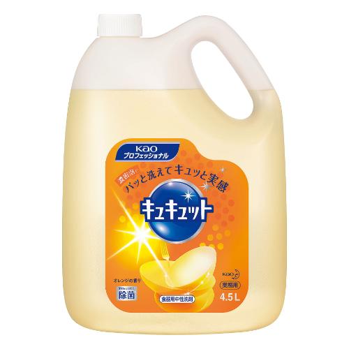 ■商品説明■商品名：花王 キュキュット 業務用 4.5Lメーカー品番：9-1317-0901お届け数：1JANコード：4901301510778その他仕様：容量(L)4.5特記事項：●洗い始めから泡がしっかりたち、すすいだ瞬間すばやい 泡消...