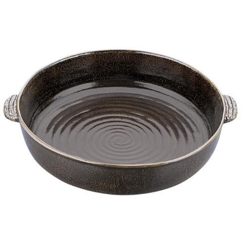 ■商品説明■商品名：アルミ電磁用手付ドラ鉢 黒アメ釉 尺2メーカー品番：9-1617-1001お届け数：1JANコード：4905001274008その他仕様：●容量(cc):7000特記事項：●アルミ電磁用ドラ鉢●バイキングようの大型鍋とし...