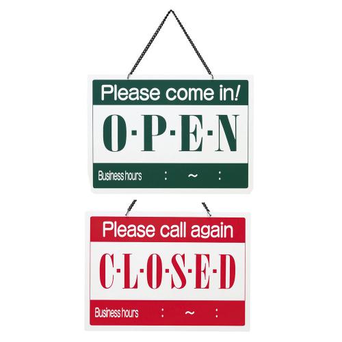 ■商品説明■商品名：えいむ オープンプレート OC-2 ホワイトメーカー品番：9-2539-0602お届け数：1JANコード：4546094010335カラー：ホワイト特記事項：●表:OPEN 裏:CLOSEDサイズ：●縦×横(mm):26...