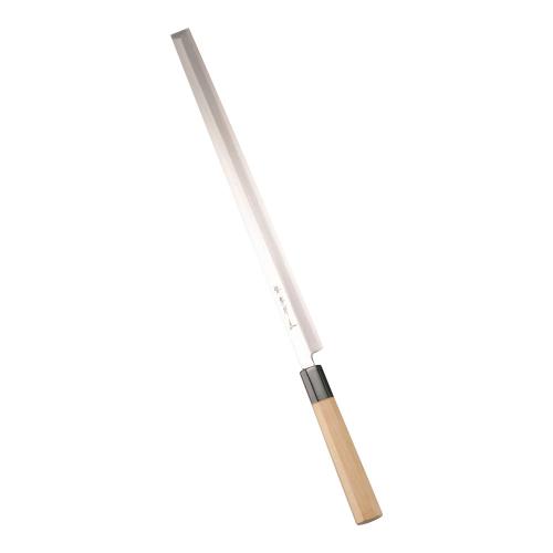 ■商品説明■商品名：堺孝行 シェフ和庖丁 銀三鋼 蛸引 36cmメーカー品番：9-0303-0305お届け数：1JANコード：4582226371462その他仕様：●背厚(mm):3特記事項：●※庖丁の表示サイズは、マチ付庖丁は刃先からマチ...