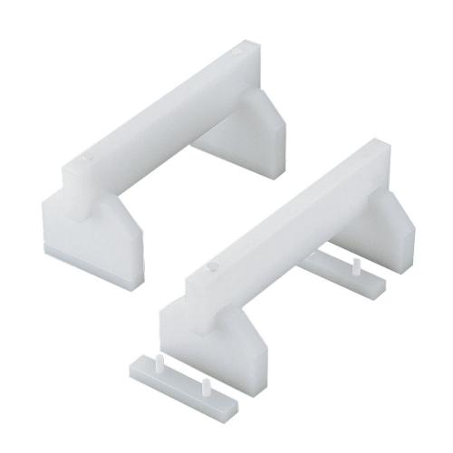 ■商品説明■商品名：プラスチック高さ調整付まな板用脚 40cm H200mm(2ヶ1組)メーカー品番：9-0384-0304お届け数：1JANコード：4560244512746質量：●質量(g):240特記事項：●※高さ180mmには160...