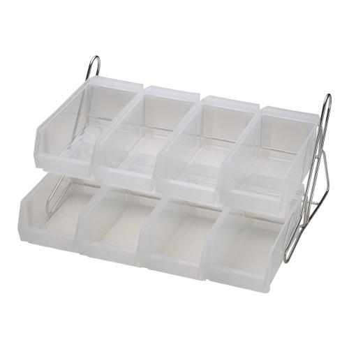 ■商品説明■商品名：SAスタンダード オーガナイザー 2段4列(8ヶ入)ホワイトメーカー品番：9-0862-1205お届け数：1JANコード：4530770412131カラー：ホワイト特記事項：●SA 18-8 スタンダード オーガナイザー...