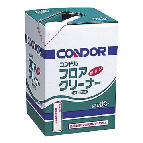 商品情報商品番号：5326900商品名：コンドル フロア用クリナー 洗剤 4lメーカー：EBMサイズ/内容量/重量：その他：標準使用量：約30倍に水でうすめて使用。希釈液10lで約50から100平方メートル●木床を除く、床の洗浄に。●樹脂ワ...