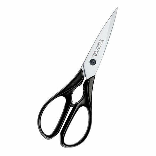 商品情報商品名：ビクトリノックス キッチンバサミ BK 7.6363.3幅×奥行×高さ(mm)：202×-×メーカー：[特記事項]耐熱温度：100℃片側の刃にミクロウエーブ加工(ギザ刃)がついているので滑る物も簡単にカット出来ます。材質・素...