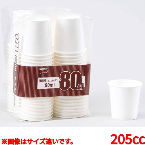 商品情報商品番号：4370321商品名：ペーパーカップ C-20100AW 7オンス(100個入り)メーカー：EBMサイズ/内容量/重量：72.6×79.3 / 容量：205cc / 重量：その他：80個入り入数：30材質：バージンパルプ配...