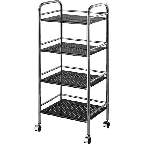 商品情報商品名：マルチワゴン4段 BK/CR全体サイズ：幅400×奥行320×高さ975mm型式：1664K(J164Q4K)お届け数(合計)：1色柄：ブラック重量：3.8kgJANコード：4953980933980詳細サイズ：　耐荷重(全...