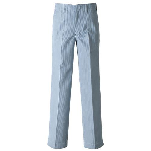 商品名：スラックス(男性用)（95cmよりワンタック）サイズ：70～91/95～125生地：先染めデニム素材1：ポリエステル//混率：65%素材2：綿//混率：35%デザインポイント：・ノータックパンツ・センタープレス入り・ベルトループ付き...