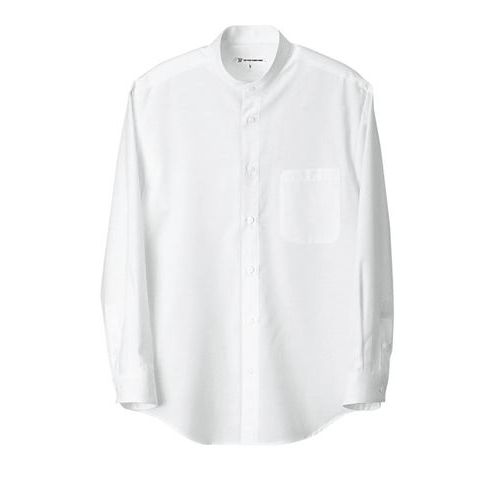 商品名：スタンドカラーシャツ（男性用）サイズ：S～4L生地：交織タッサー素材1：ポリエステル//混率：90%素材2：綿//混率：10%機能：吸水性/速乾性/SR性/ソフトタフ商品仕様：左胸パッチポケット (口巾9cm×深さ11cm) デザイ...