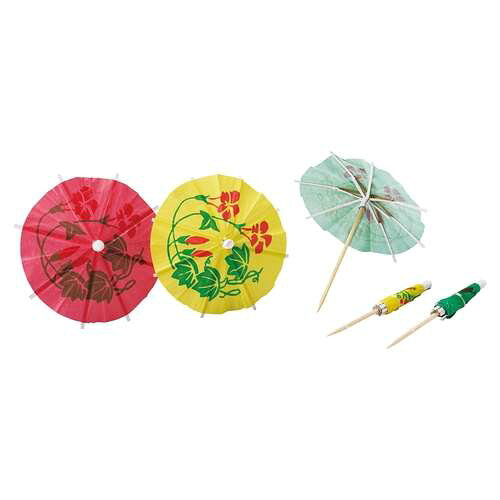 ■商品説明■商品名：飾り番傘(特小)各色混合 144本入メーカー：ヤマコーメーカー品番：21-483-15外形寸法：幅口径8.8×9.8cm(mm)お届け数：1商品コード：57311【配送料について】【ご注意】画面上の色はブラウザやご使用の...