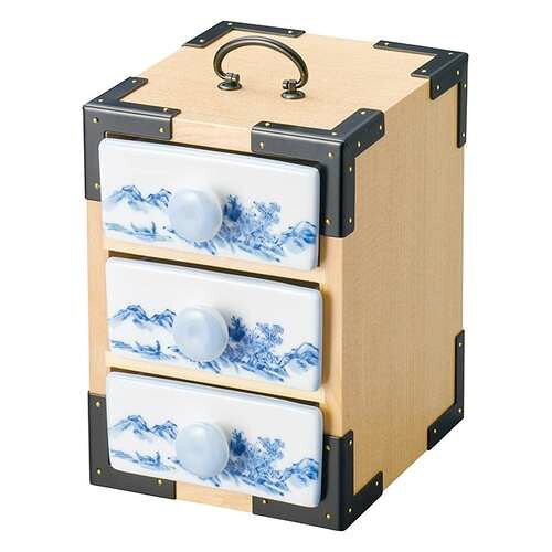 ■商品説明■商品名：三段弁当(白木・山水)メーカー：ヤマコーメーカー品番：21-159-04外形寸法：幅11.3×13×16.3cm(mm)お届け数：1商品コード：27020【配送料について】【ご注意】画面上の色はブラウザやご使用のパソコン...
