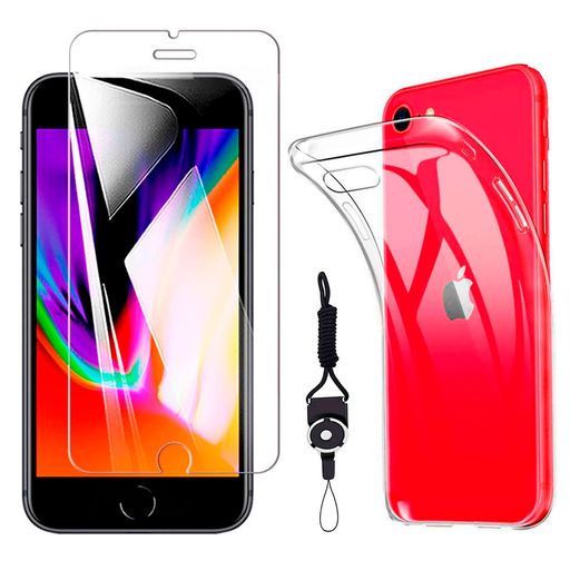 対応機種:For iPhone SE3 / For iPhone SE 第3世代 用のフィルム【1枚ガラスフィルム+1個TPU シリコン ケース】 高品質の材料:業界最高レベルの9H硬度を有し、4.5時間以上の高温クエンチ処理を受け、スクリ...
