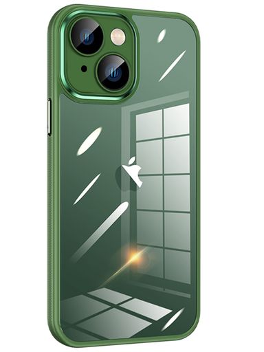 【対応機種と素材】iPhone14Plusサイズ:6.7インチ対応、ケース本体:約縦16.5x横8.8x厚1.1cm、主素材:シリコーンサイド、アクリル背面クリアプレート、メッキ金属ボタンとカメラアクセサリーリング、H9強い硬度ガラスレンズ...