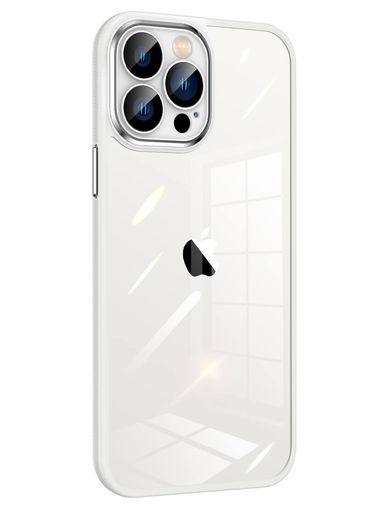 【対応機種と素材】iPhone14Pro専用ケース、サイズ:6.1インチ対応、本体サイズ:約縦15x横7.5x厚1.cm主素材:シリコーン縁、ハイクリアアクリル背面プレート、メッキ金属キーとおしゃれなカメラアクセサリーフレーム、H9強い硬度...