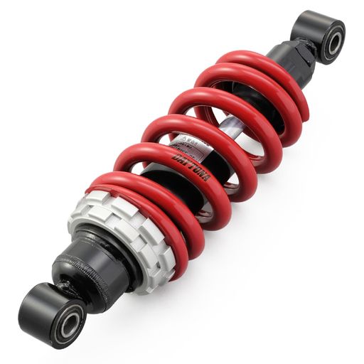 【用途】バイク用車高調付き強化リアショック 【適合車種】GROM(13-20)[JC61/75] 【仕様1】バネレート:純正対比約15%UP 【仕様2】車高調整幅:250-258mm(※純正長245mm) 【仕様3】オイルダンパー仕様 【仕...