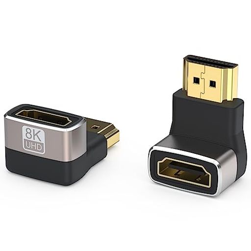 【便利と実用】HDMI L型オス・メスアダプタは90度。L字型設計は狭いコーナー空間での不便なルーティング問題を解決することができる。また、パソコンの横やディスプレイなどに取り付けることで、壁面に近づく前に本体を設置することができます。不合...