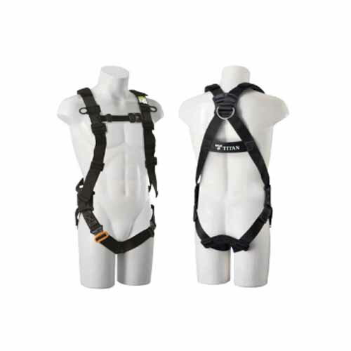 タイタン(TITAN) 新規格 墜落制止用器具 フルハーネス 3Dハーネス EH3DN-10A-M 墜落制止用器具の規格適合品です。 肩・背・腰部ベルト 幅45mm 樹脂製芯材内包・ナイロン 腹・腿部ベルト 幅45mm ポリエステル 胸ベル...