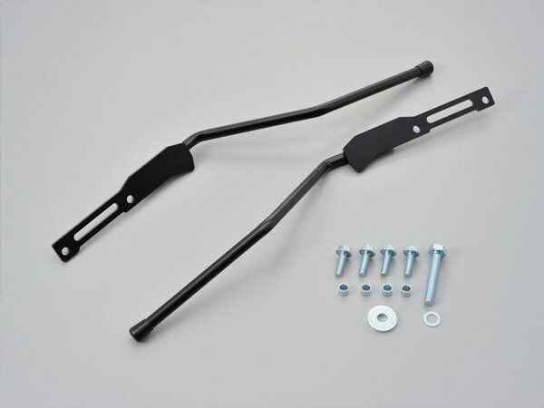 ●スポーツバイクに振分け型サイドバッグを装着した際の安定性を高める補助サポートバー。走行中の巻き込み防止等、危険を解消。スッキリしたデザインでバッグ非装着でも、目立たないバータイプ。 ■仕様 カラー：黒塗装 材質：スチール製 ※推奨最大積載...