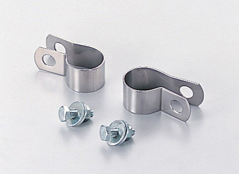 ステンレス製 ポリッシュ 汎用タイプ　2個入 ハンドル等φ22.2mm（7/8インチ）に適合　メーター等の取付にも使用できます ※この商品はお取り寄せとなります。商品出荷の目安はご注文日より3〜7営業日後となります。