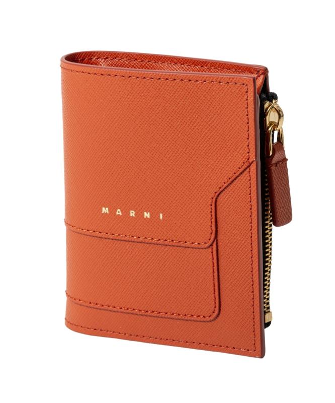 [MARNI] 二つ折り財布 PFMO0054U0-LV520 Billfold レディース Blublack Free Size [並行輸入品]タテ11cmxヨコ9cmxマチ1.5cm札入れ:あり小銭入れ:ありカードポケット:あり
