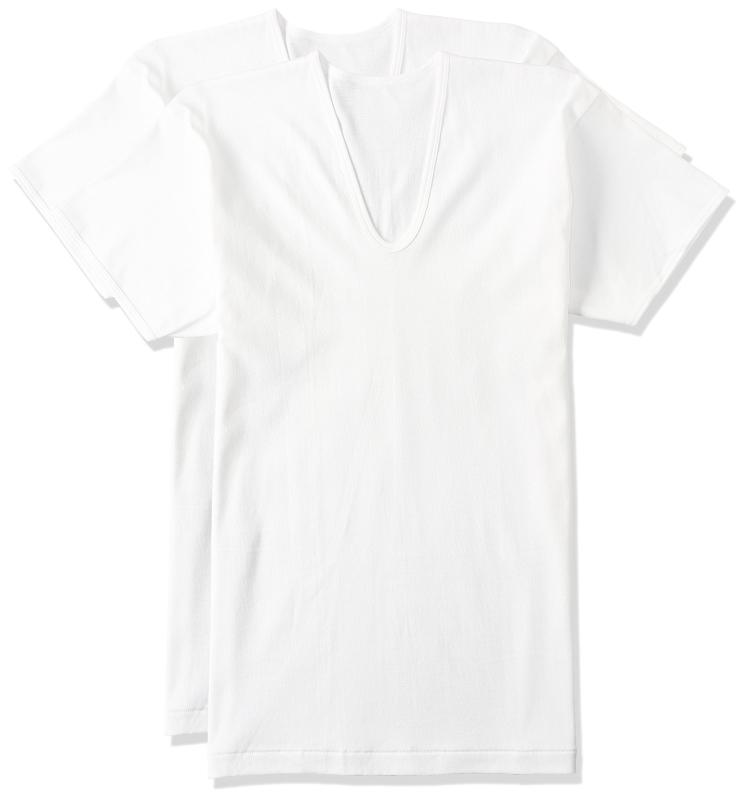 GUNZE(グンゼ) インナーシャツ遠赤フライス 綿100% 半袖U首 2枚組 RP58162メンズ胸囲 M:88~96cm L:96~104cm LL:104~112cm