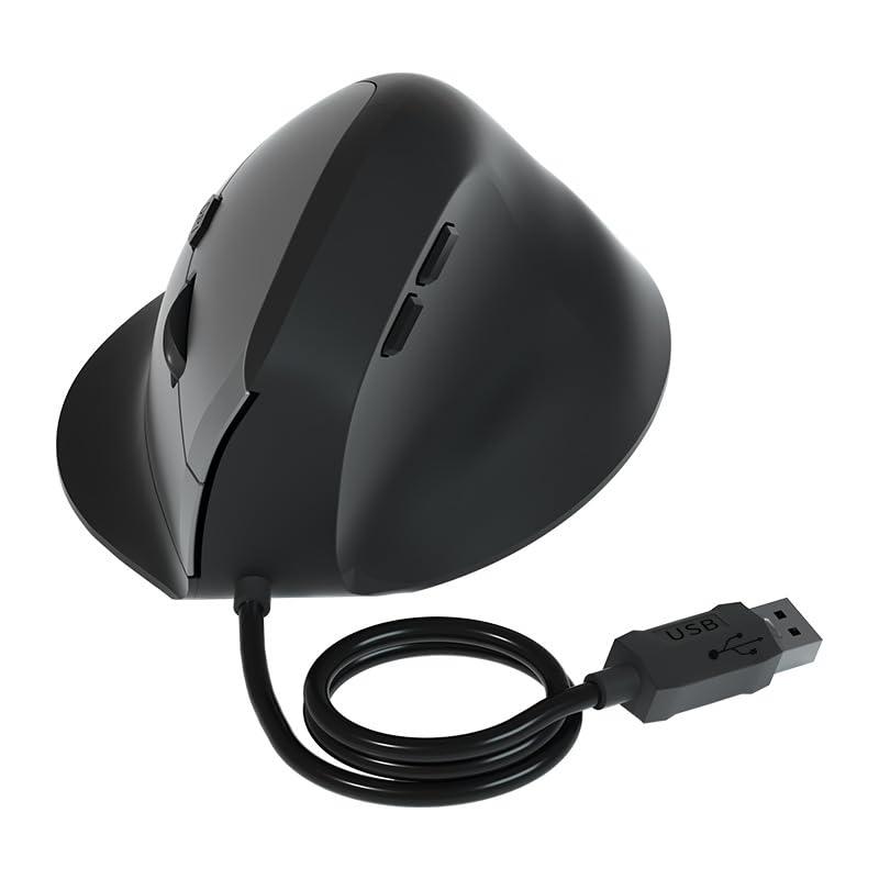 有線マウス エルゴノミクスマウス 縦型 静音 6ボタン 右手用 Lサイズ 3600DPI 高精度 光学式ゲームマウス 大型 人間工学 垂直マウス 右利き用 PC/ノートパソコン/コンピュータWindows/Macに対応人間工学に基づいたデザ...