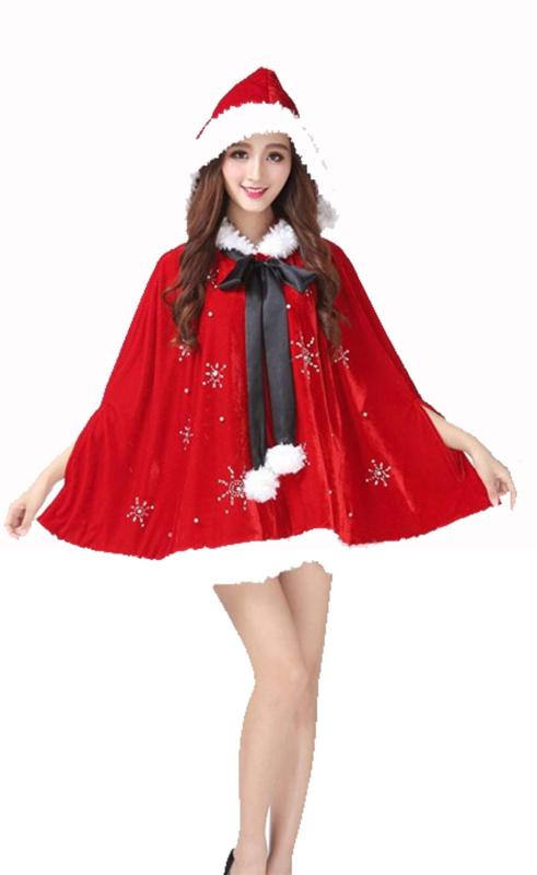 クリスマスコス コスプレ レディース サンタクロス コスチューム サンタコス 可愛い クリスマス マント付きChristmas サンタ服 衣装 ハロウィン 仮装 イベント 大人用 女性用 レディース サン🎅 「セット内容」2...