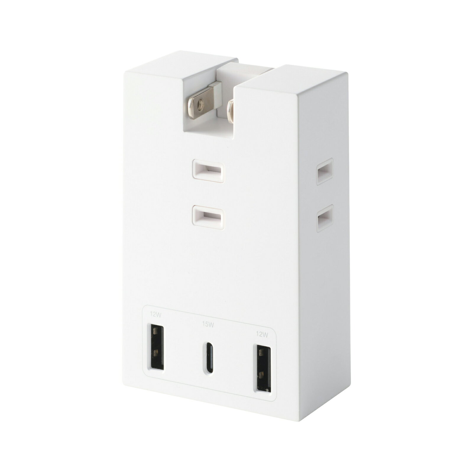 差込口仕様 Aタイプ 2ピン 差込口個数 3個口 プラグ仕様 Aタイプ 2ピン USB端子形状 USB Type-C(TM)ポート×1、USB-Aポート×2 AC側定格 14A 125V 1400Wまで USB側定格入力 AC100V-12...