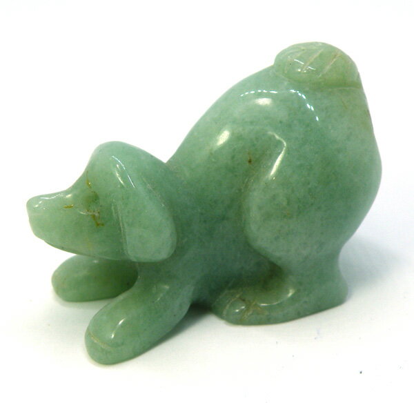 アベンチュリン(Aventurine)、イヌいぬ犬の彫刻です。 干支や運気アップ、プレゼント、好きな動物コレクションアイテムなどに。 1点ものですのでおはやめにどうぞ。 商品番号：dsc4839e 素材：ターコイズ（Turquoise) 商...