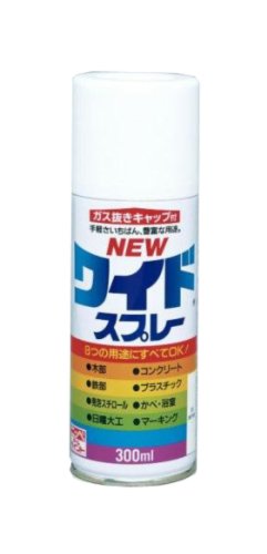 サイズ：0.30リットル◆商品名：ニッペ ペンキ スプレー ニューワイドスプレー 300ml つやなしホワイト 油性 つやあり 屋内外 日本製 4976124280214入数:1本材質/仕上:合成樹脂(アクリル)、顔料、有機溶剤特長 ・キリ...
