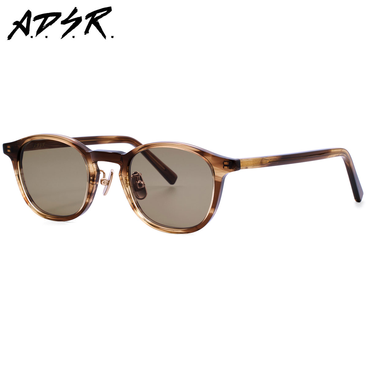 商品基本情報 商品カテゴリー：サングラス ブランド名：A.D.S.R. (エーディーエスアール) 型番：PEDRO 03 フレームカラー：レイヤーブラウン レンズカラー：グレー（クリア） 紫外線カット率：99%以上 可視光線透過率：20% ...