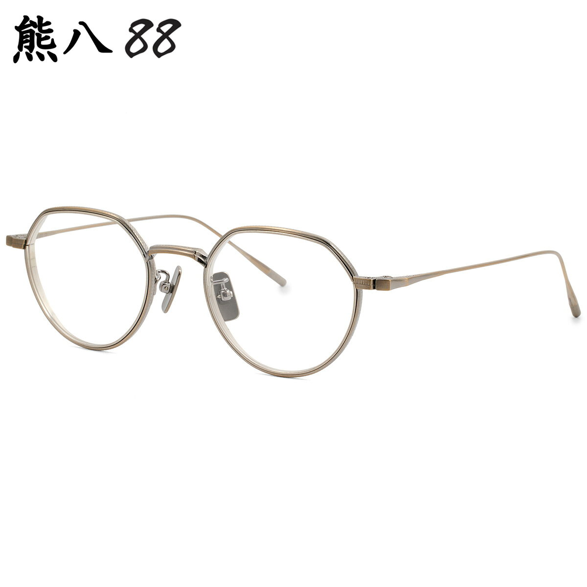 商品基本情報 商品カテゴリー：メガネ ブランド名：熊八88（クマハチハチジュウハチ） 型番：NP-002 3 フレームカラー：アンティークシルバー/アンティークライトゴールド レンズカラー：-- 紫外線カット率：-- 可視光線透過率：-- ...
