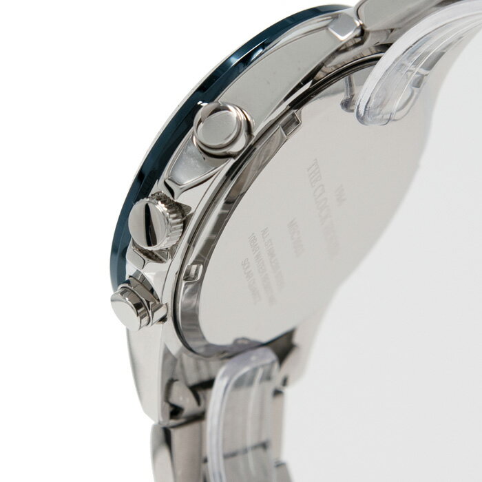 【楽天市場】【20日はポイント最大41倍＆10%OFFクーポン】ザ・クロックハウス MBC1003-BK6A ビジネスカジュアル メンズ 腕時計 ソーラー ステンレス ネイビー メタル ...