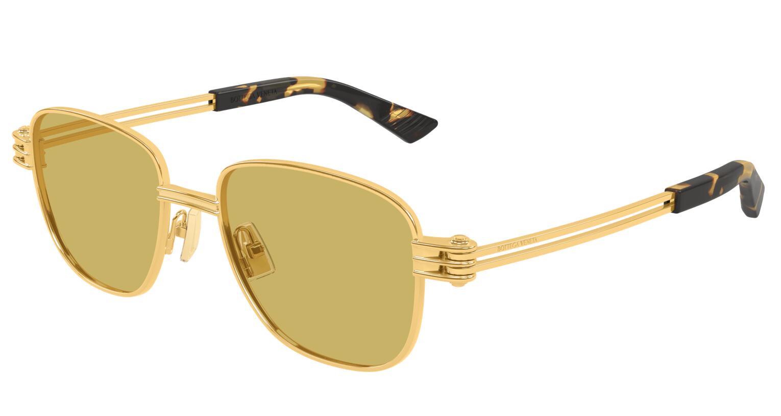 BOTTEGA VENETA ボッテガ・ヴェネタ 商品説明 サイズ レンズ幅 51mm - ブリッジ18mm - テンプルの長さ150mm フィッティング インターナショナル 色 フロント ゴールド TEMPLE ゴールド レンズ イエロー...