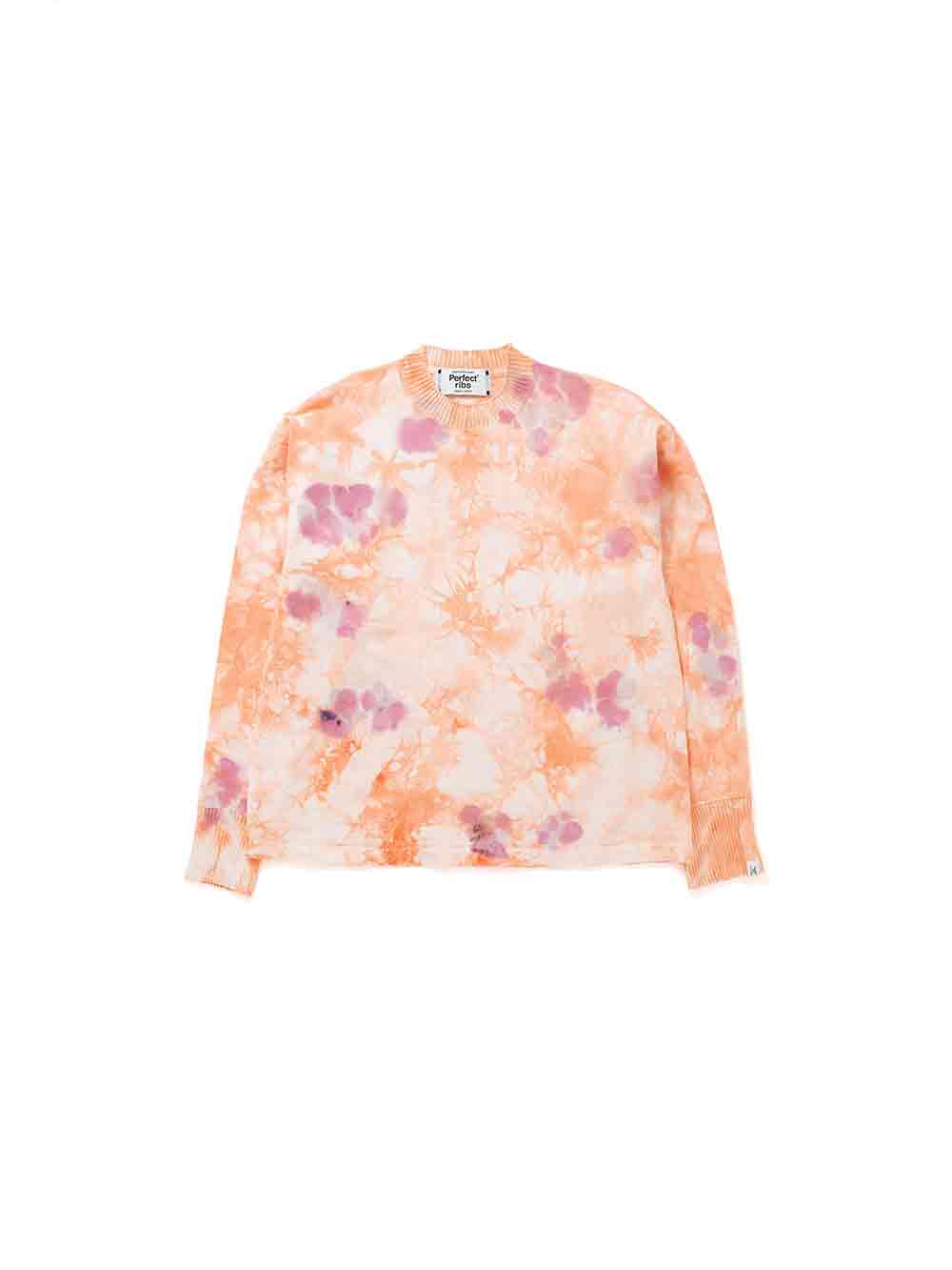 Perfect ribs(パーフェクトリブズ) Basic Long Sleeve T Shirts (Tie dye) / Orange(ベーシックロングスリーブティーシャツ/オレンジ) SIZE L : 着丈72cm 身幅66cm 肩幅...