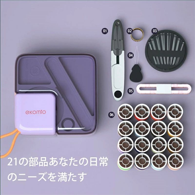 🧵【新型透明な外観裁縫セット】2022新型磁力の入った収納ケース、二層設計。高質量な裁縫セット指ぬき、糸通し、毛抜き，巻き尺、針、縫い糸 などである,16種カラ ー鮮やかな縫い糸，異なる色の裁縫需給が満足できる。 ...