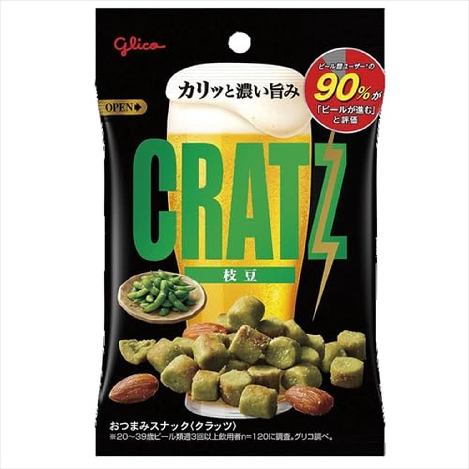 ■食品 ■日本 ■江崎グリコ ■成分 小麦粉（国内製造）、植物油脂、乾燥ポテト、アーモンド、ショートニング、でん粉、えだまめパウダー、小麦たんぱく、チキンエキスパウダー、野菜エキスシーズニング、食塩、砂糖、乾燥ビール酵母、こんぶエキスパウダ...