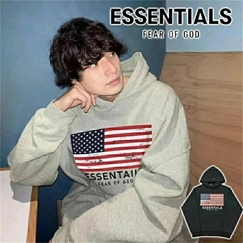 ★★★商品仕様★★★ ◎商品名：エッセンシャルズ パーカー ◎材質： コットン80% ポリエステル20% ◎カラー：2色 サイズ/寸法 S バスト:約118CM 着丈:約69CM 袖丈:約57CM M バスト:約122CM 着丈:約58CM...