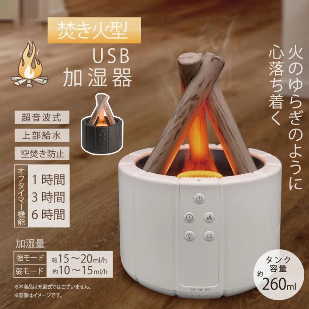 商品情報特徴 ご注意ください：該当商品は充電式ではなく、コンセントにつないで使用する必要がある。・サイズ：約152×152×203mm・重量：約435g・給水方式：上部給水・タンク容量：約260ml・モード：連続モード(2段階調節)・加湿量...