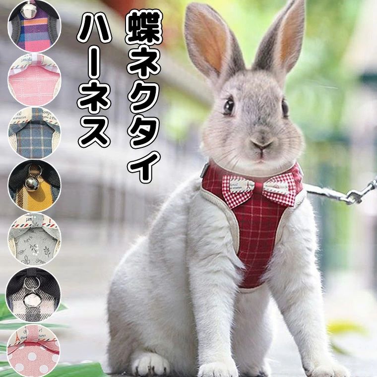 XSサイズSサイズ 蝶ネクタイ付ハーネス お散歩リード うさぎ用 ウサギ用 リード ハーネス うさぎハーネス ペットウェア うさぎウェア ネクタイ ■　商品説明 ウサギさんと蝶ネクタイの相性は最高レベル? おめかししてお出かけに最適。 ■　...