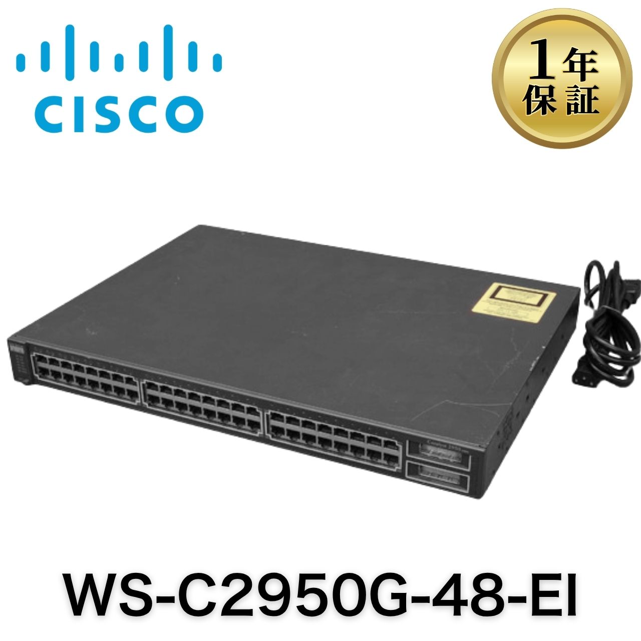 商品説明 商品名：WS-C2950G-48-EI 商品内容： WS-C2950G-48-EIはCisco Catalyst 2950シリーズのスイッチです 48ポート搭載で中〜大規模ネットワークに対応可能 GBIC対応ギガビットアップリンク...