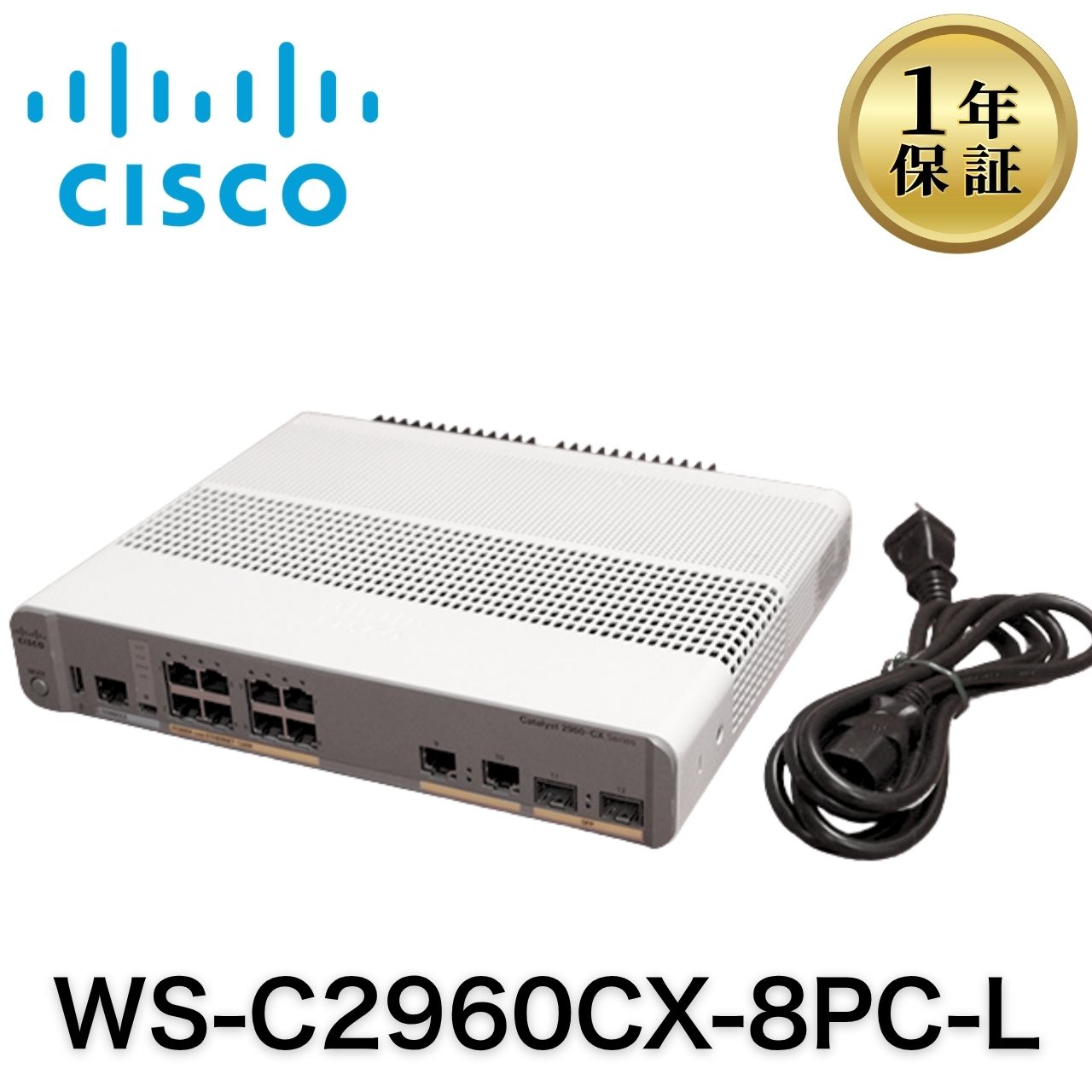 商品説明 商品名：WS-C2960CX-8PC-L Cisco コンパクトスイッチ（PoE・中古） 商品内容： ◆商品状態 清掃は丁寧に行っております 商品画像はサンプルです。細かなキズや擦れがある場合があります 『動作試験』は【初期化・全...