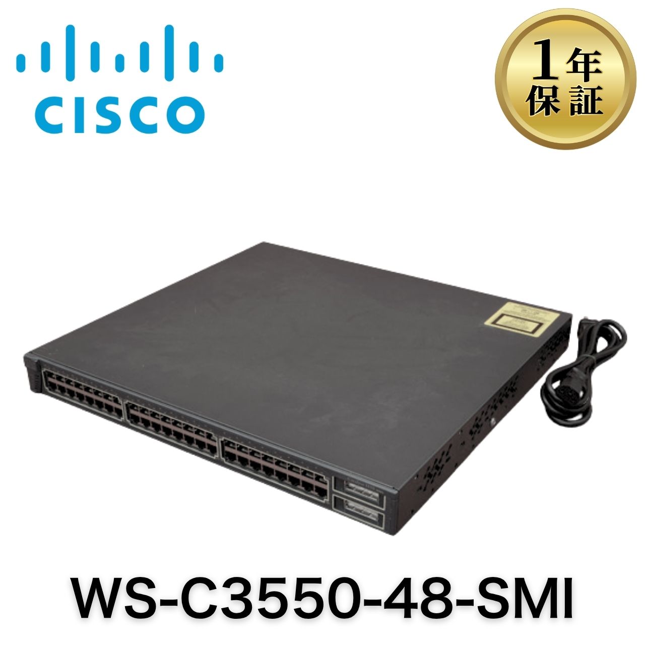商品説明 商品名：WS-C3550-48-SMI WS-C3550-48-SMIは下記の状態品質でお届けいたします 清掃は丁寧に行っておりますので、主観ですがきれい目です 『動作試験』は初期化と全ポート通電チェックです 『本体日焼け』は【薄...