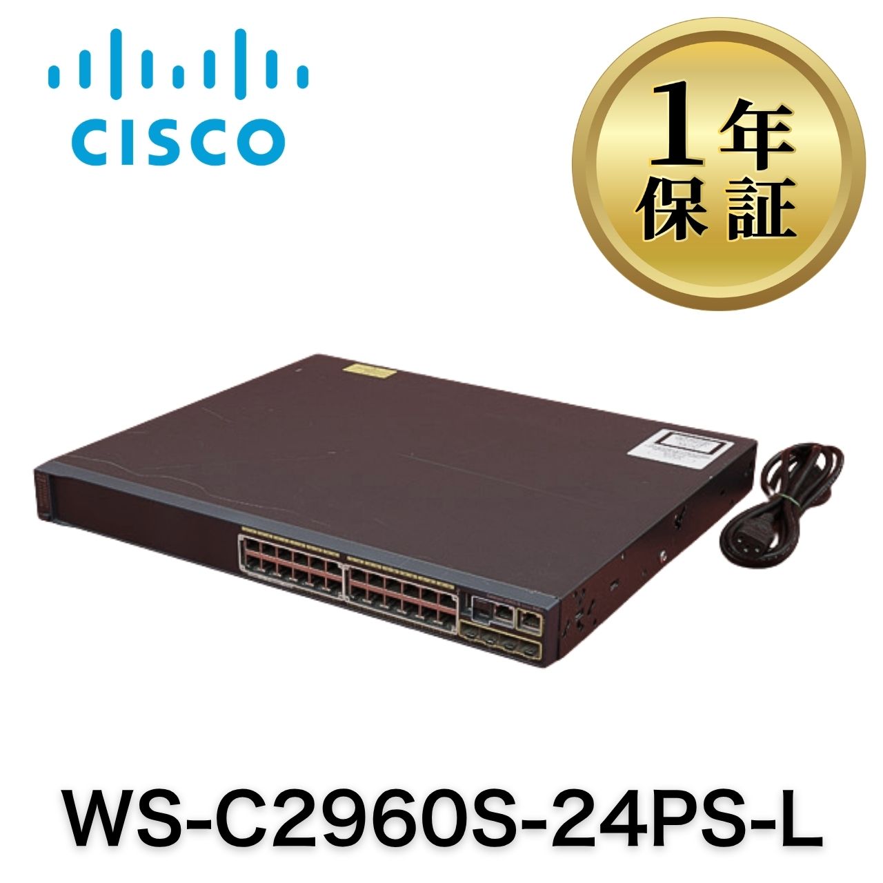 商品説明 商品名：WS-C2960S-24PS-L Cisco スイッチ（中古） 商品内容： ◆商品状態 清掃は丁寧に行っておりますので、主観ですがきれい目です 『動作試験』は【初期化・全ポート通電チェック】です 『本体日焼け』は【薄焼け】...