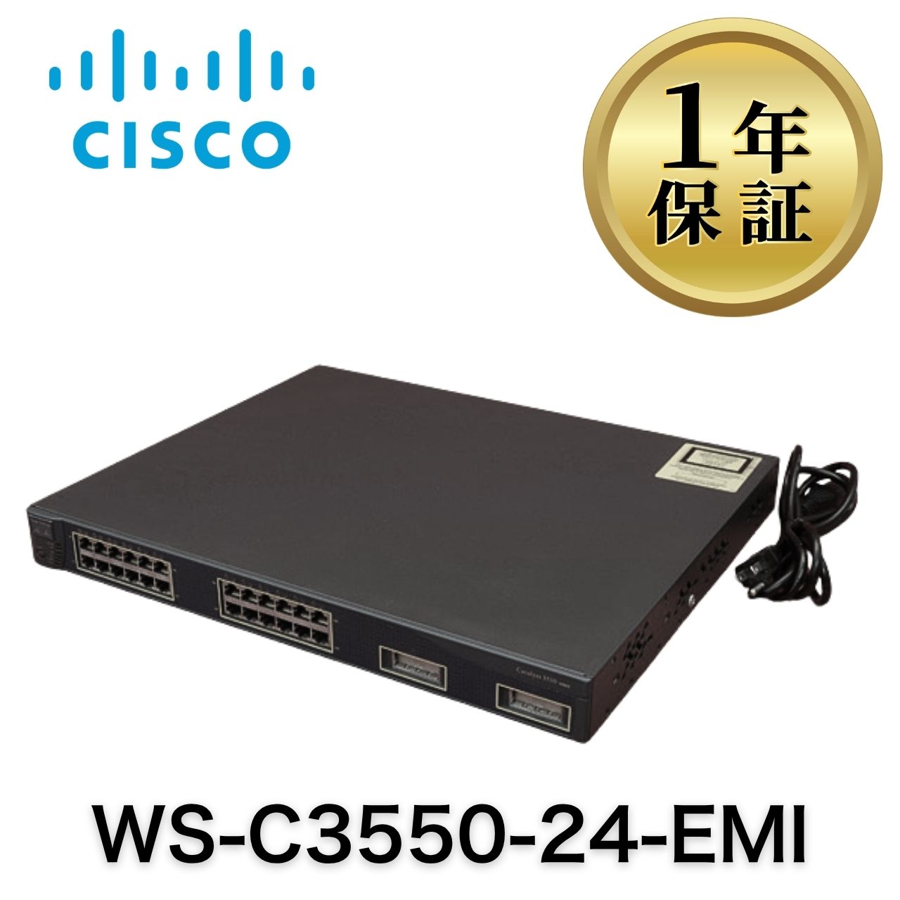 商品説明 商品名：WS-C3550-24-EMI WS-C3550-24-EMIは下記の状態品質でお届けいたします 清掃は丁寧に行っておりますので、主観ですがきれい目です 『動作試験』は初期化と全ポート通電チェックです 『本体日焼け』は【薄...