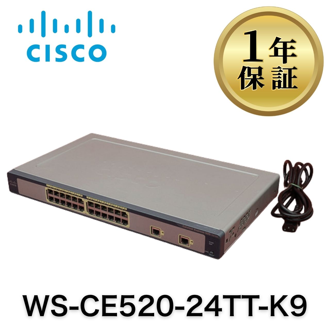 商品説明 商品名：WS-CE520-24TT-K9 Cisco スイッチ（中古） 商品内容： ◆商品状態 清掃は丁寧に行っておりますので、主観ですがきれい目です 『動作試験』は【初期化・全ポート通電チェック】です 『本体日焼け』は【薄焼け】...